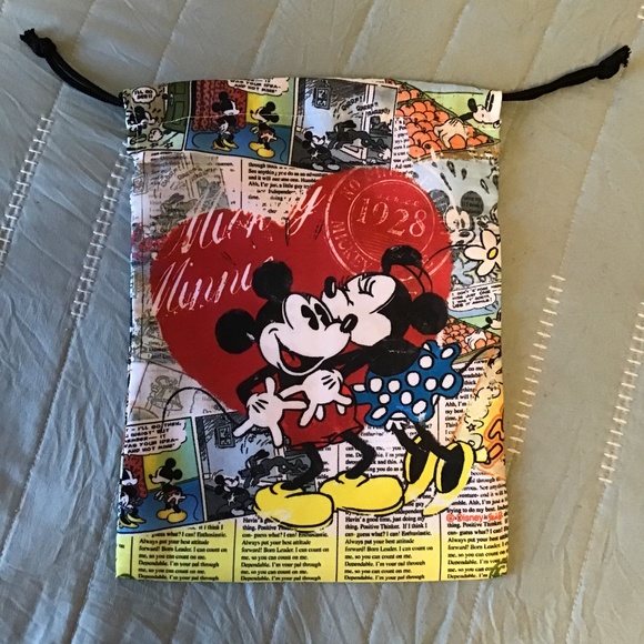 Accessories | Mickey And Minnie Mouse Drawstring Bag | Poshmark